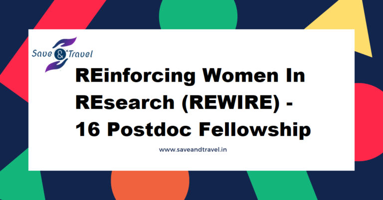 REinforcing Women In REsearch (REWIRE) - 16 Postdoc Fellowship